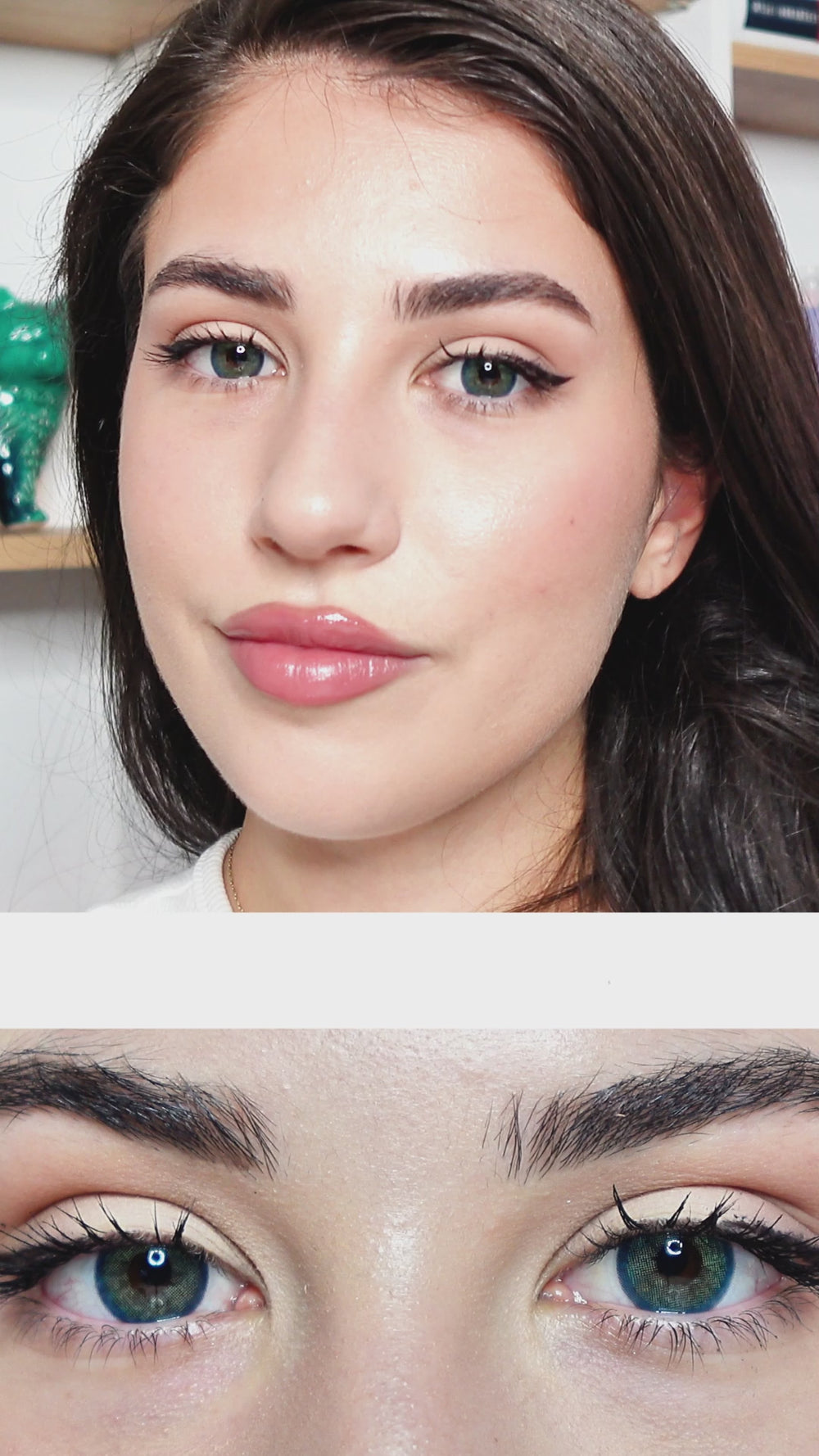 EyeCandys Isla Blue Grotto Color Contact Lens for Dark Eyes - WITH POWER