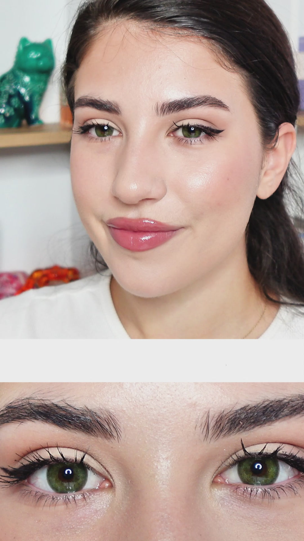 EyeCandys Isla Emerald Green Color Contact Lens for Dark Eyes - WITH POWER