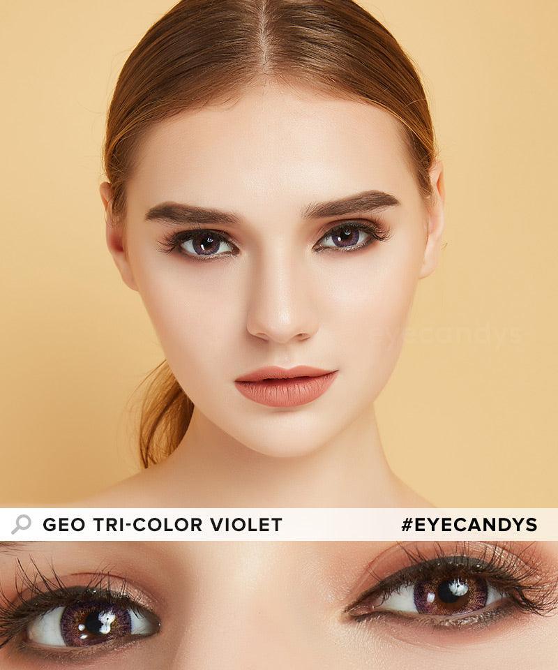 Buy GEO Tri-Color Violet Colored Contacts | EyeCandys