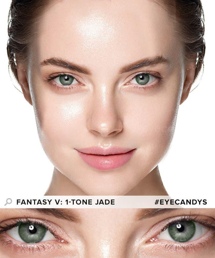 Buy Innovision Fantasy V: 1-tone Jade Colored Contacts | EyeCandys